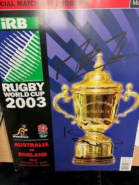 Rugby World Cup Final Programme Signed By Martin Johnson The England C ...