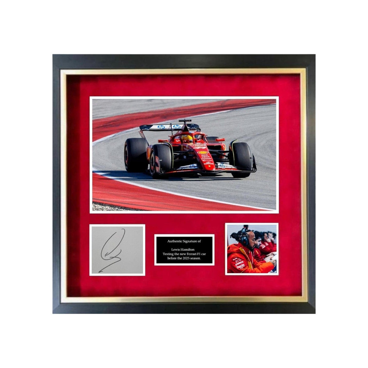 Lewis Hamilton "SIGNED" Ferrari Formula 1 Display – bid4charities
