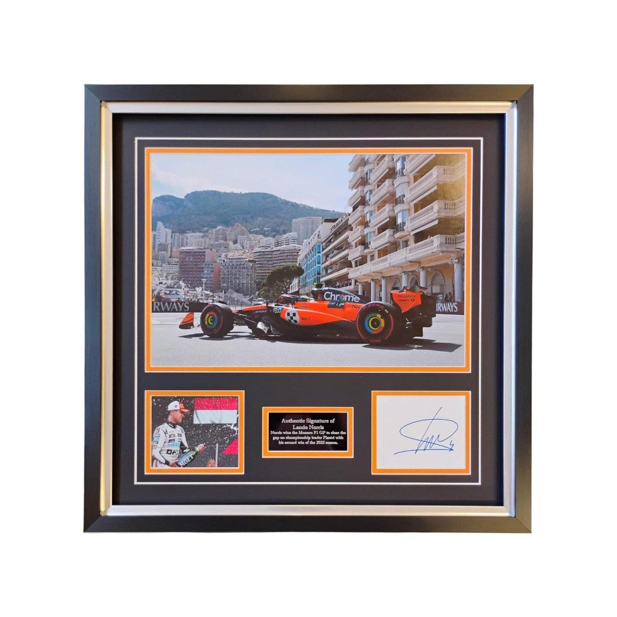 Lando Norris McLaren Winning The Monaco Grand Prix Signed Display [CS ...